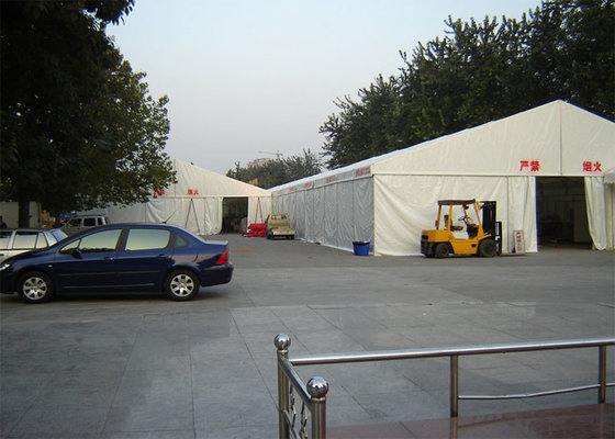 Big Temporary Warehouse Tent 20m White PVC Material Aluminum Frame Tent