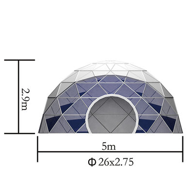 5m Large Lightweight Geodesic Tent With Double Coated PVC Fabric Covers
