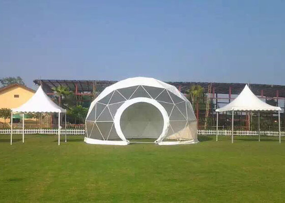 UV Resistant Big Dome Tent , White 30m Diameter Geodesic Dome Shelter
