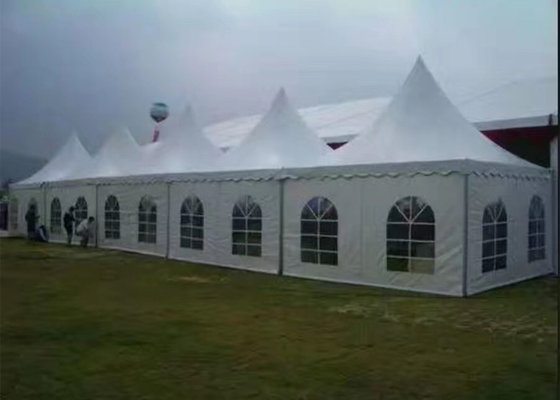 High Peak White Outdoor Pagoda Party Tent Aluminium Structure PVC For Wedding