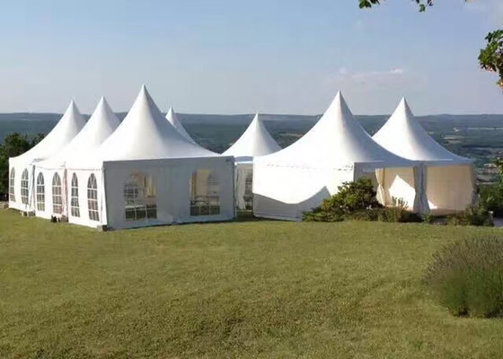 Commercial Custom Pagoda Party Tent Flame Retardant / Wind Resistant For Golf Events