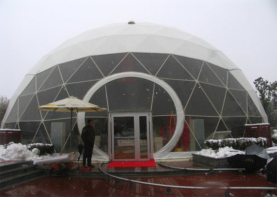 Transparent Fabric Geodesic Dome Tent 20M Diameter For Outdoor Exhibition