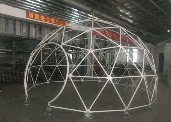 Small White Half Sphere Garden Marquee Tent Wind Resistant For 10 People
