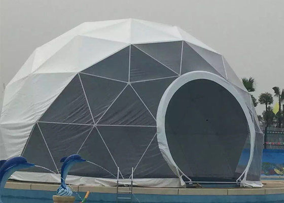 옥외 지오데식 돔 천막 바람 백색 PVC 직물을 가진 저항하는 구체 천막