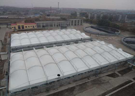 Heavy Duty Tensile Membrane Structures Large Square Shade Sail Steel Q235 Frame