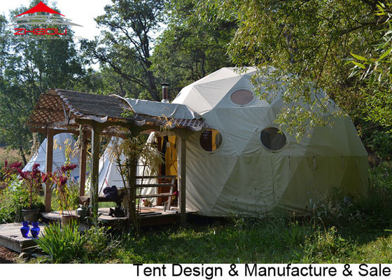 Anti UV diameter 6m Geodesic Dome Tent With Hot-Dip Galvanized Frame