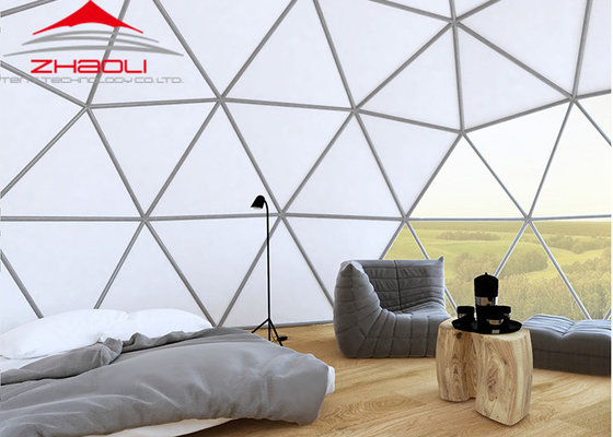 Anti UV diameter 6m Geodesic Dome Tent With Hot-Dip Galvanized Frame