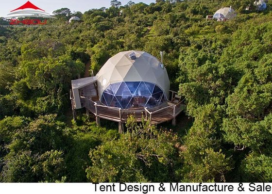 Blackout Double Coated PVC Geodesic Dome Tent For 6 - 8 Person Waterproof