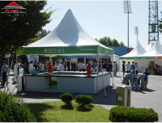 Wind - Resistant 6 x 6m Outside Pagoda Party Tent With White PVC Window