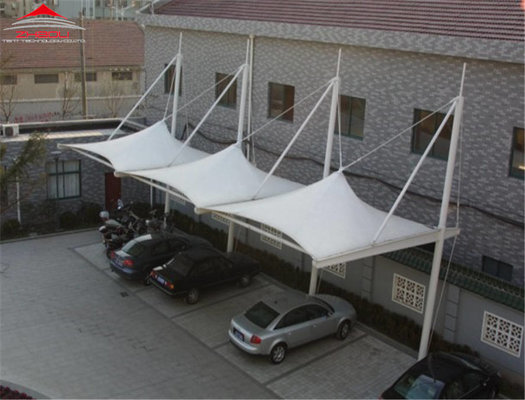 Outdoor Water Proof Parking Awning Tensile Membrane Canopy / Tensile Tent Structures
