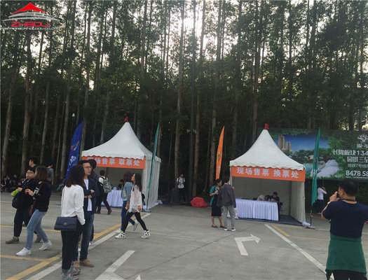 White PVC Cover Outside Event Pagoda Party Tent UV Resistance And Fire Retardant