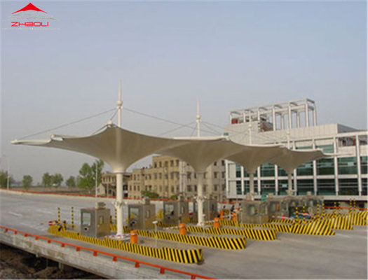 Large Tensile Membrane Structures 1050gsm PVC Roof Flame Retardant DIN 4102 B1