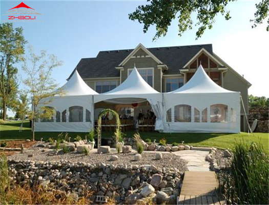 Custom Made Durable Pagoda Marquee Tent With White Fabric Sidewall