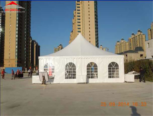 White Outside Flame Retardant Pagoda Party Tent For Commercial Activity