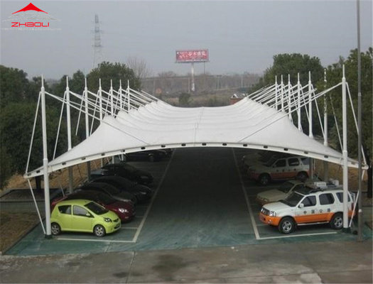 Reusable Car Parking Shed Membrane Structure / Tensile Membrane Canopy