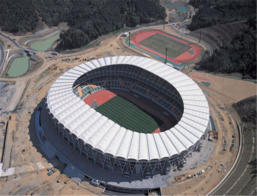 Gymnasium Tensile Membrane Structures High Tensile Strength And Tear Strength
