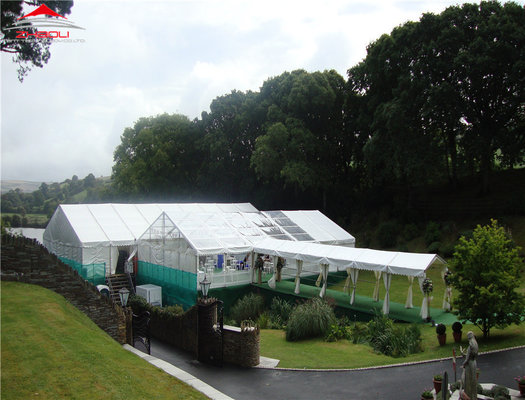 Combination Structure Event Marquee Tent With Frame Retardant PVC Clear Walls