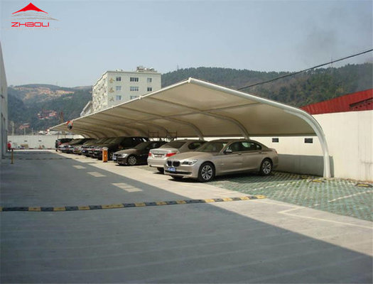 Metal Frame Structure Tensile Membrane Structures Flame Retardant DIN 4102 B1