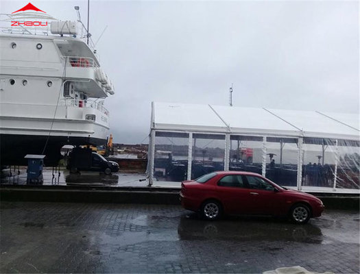 Flame Retardant Outdoor Event Tent With Transparent PVC Window Snow Load 75kg/Sqm