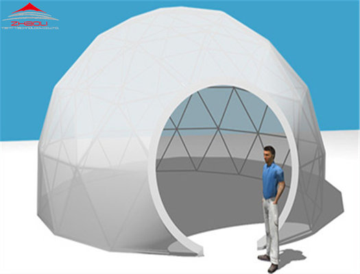 PVC Structure Geodesic Dome Tent Steel Frame 15m Diameter For Events