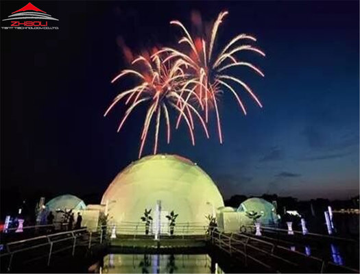 60m Huge Steel Frame Geodesic Dome Tent Reusable Over 20 Years Life Span