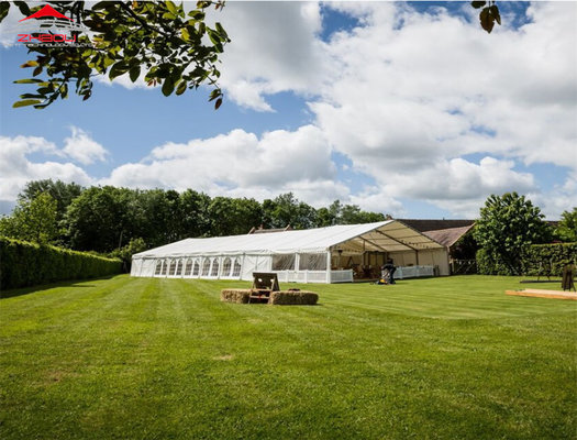 Outdoor Round Wedding Tent With Lining Decoration / Marquee Event Tent
