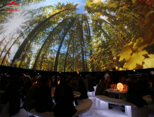 Wind Resistance White PVC Waterproof Geodesic Dome  / Event Marquee Tent