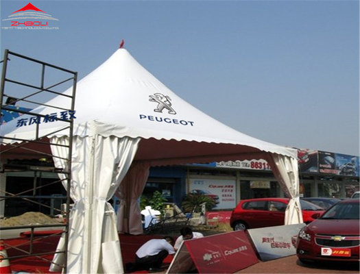 6*6m Wind Proof	Aluminum Pagoda Tent With White PVC Window Sidewalls