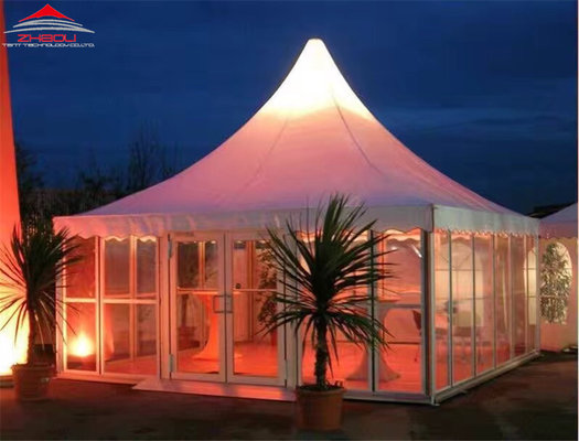 Durable Aluminum Frame Outside Pagoda Party Tent For Banquet No Pole Inside