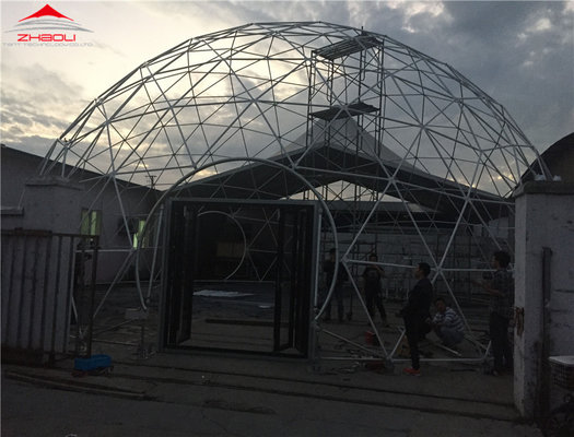 Durable Geodesic Dome Tent With Air Conditioning , Flooring , Glass Doors
