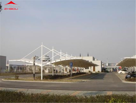 다채로운 PVDF 직물/주차장 헛간을 가진 튼튼한 장력 막 구조
