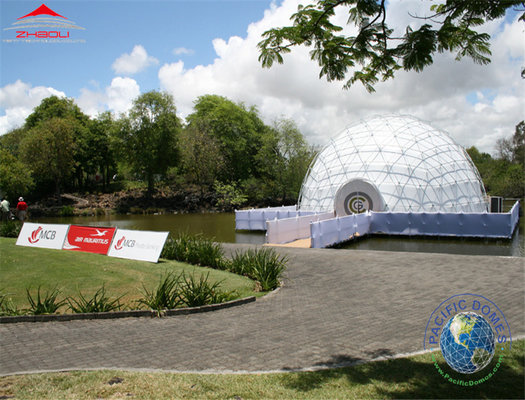 Fire Retardant Geodesic Dome Tent With Veranda For Luxury Outdoor Event
