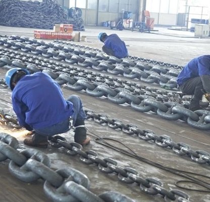 Fast shipping 122mm 127mm 132mm anchor chain cable stockist with LR NK BV KR ABS CCS CERTIFICATE