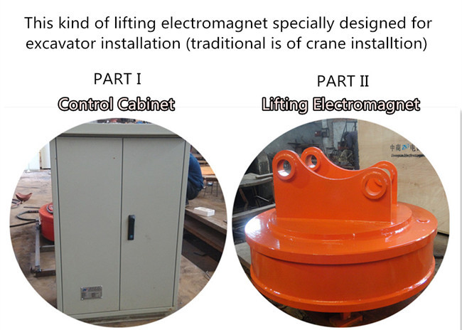 1650 mm diameter Excavator Lifting Electromagnet for Steel Scraps