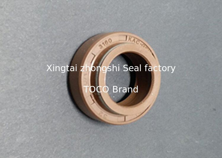 Factory produce oil seal  two springs size 20*32*10/15  brown color  NBR material