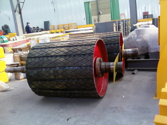 Steel Plant Belt Conveyor Slide Lag - Removable Pulley Lagging
