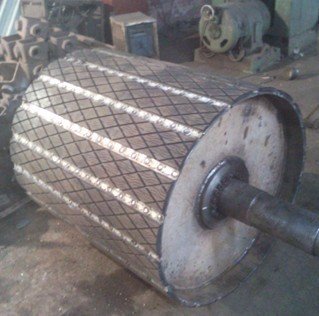 630mm Conveyor Pulley Slide Lagging Sheet, Removable Pulley Lagging