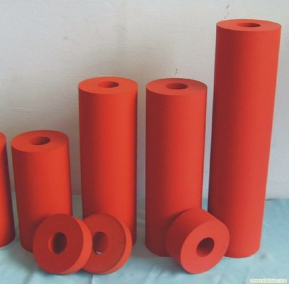 Custom Red Color Aluminum Core Silicone Rubber Coating Rollers