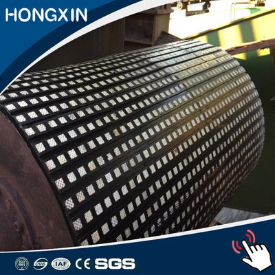 high wear resistant CN layer anti spillage conveyor belt accessories bucket elevator head pulley rubber lagging