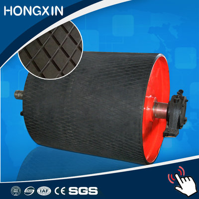 15mm thickness wear resistant conveyor pulley diamond shape rubber pulley lagging supplier