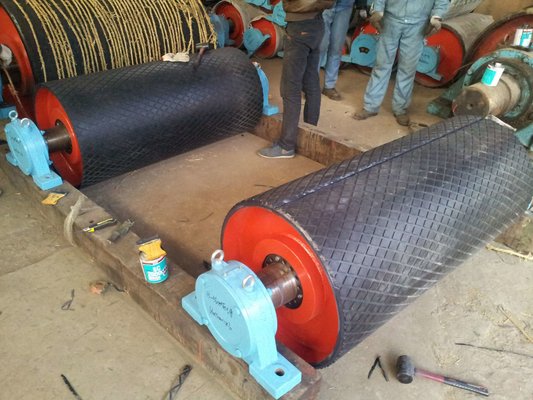 12 mm length flame retardant wear resistant rubber lagging for conveyor pulley