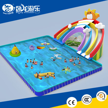 Top selling inflatable water slide with swimming pool Giant Inflatable water slide for adult